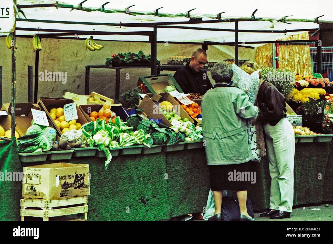 Pontefract market, West Yorkshire, northern England, shot on film ...