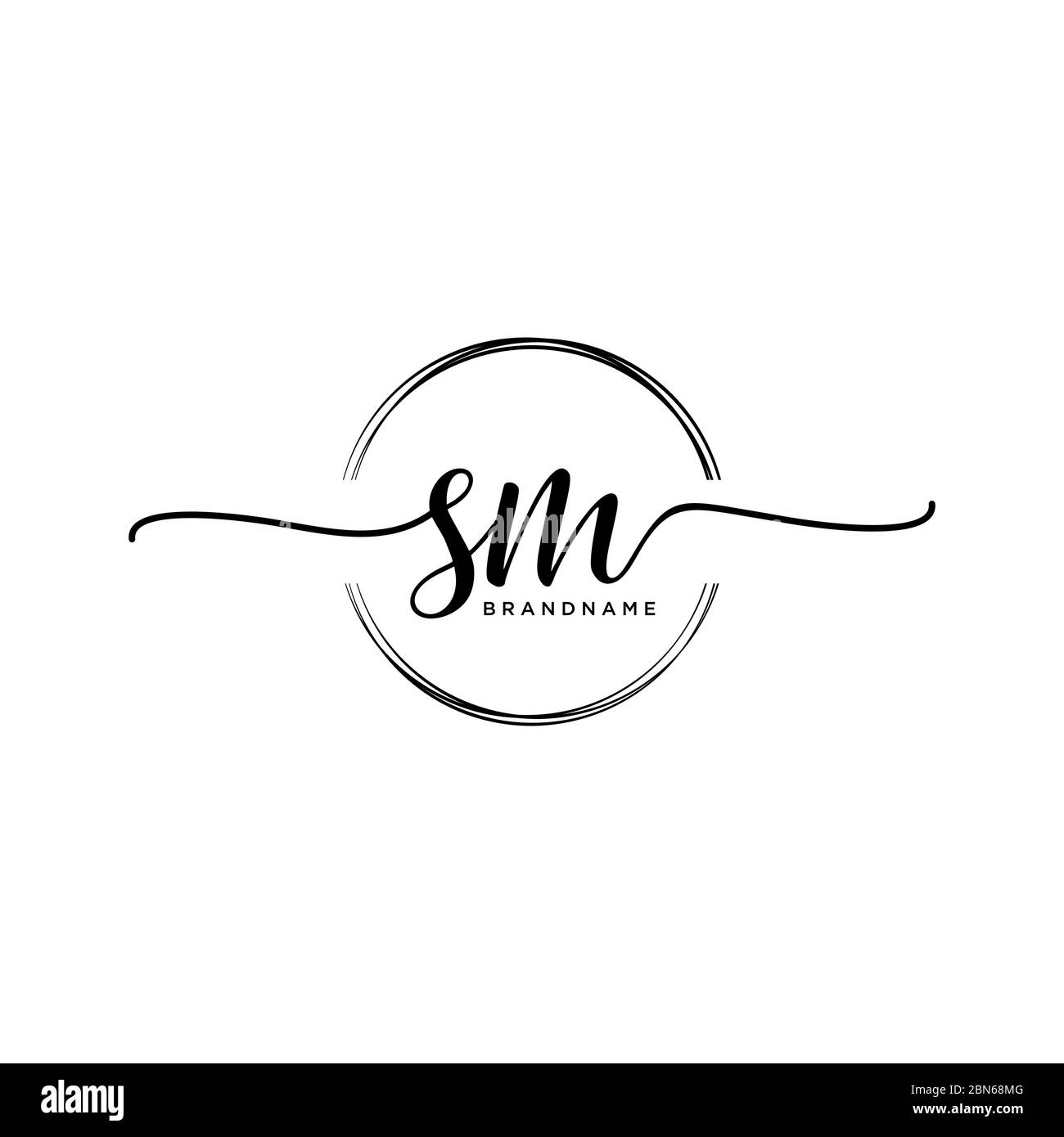 Sm initial vector vectors Cut Out Stock Images & Pictures - Alamy