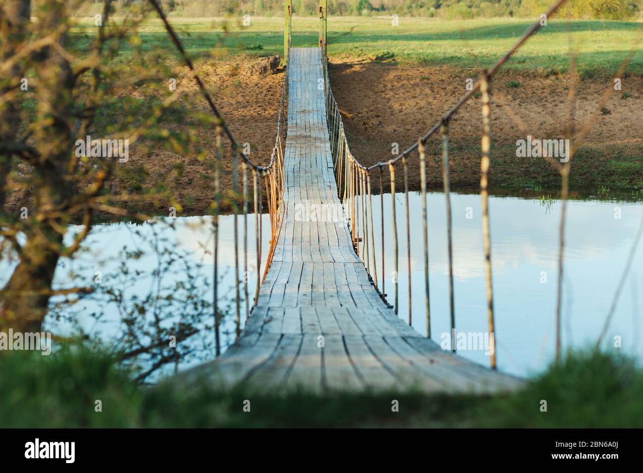 People Crossing Footbridge High Resolution Stock Photography and Images ...