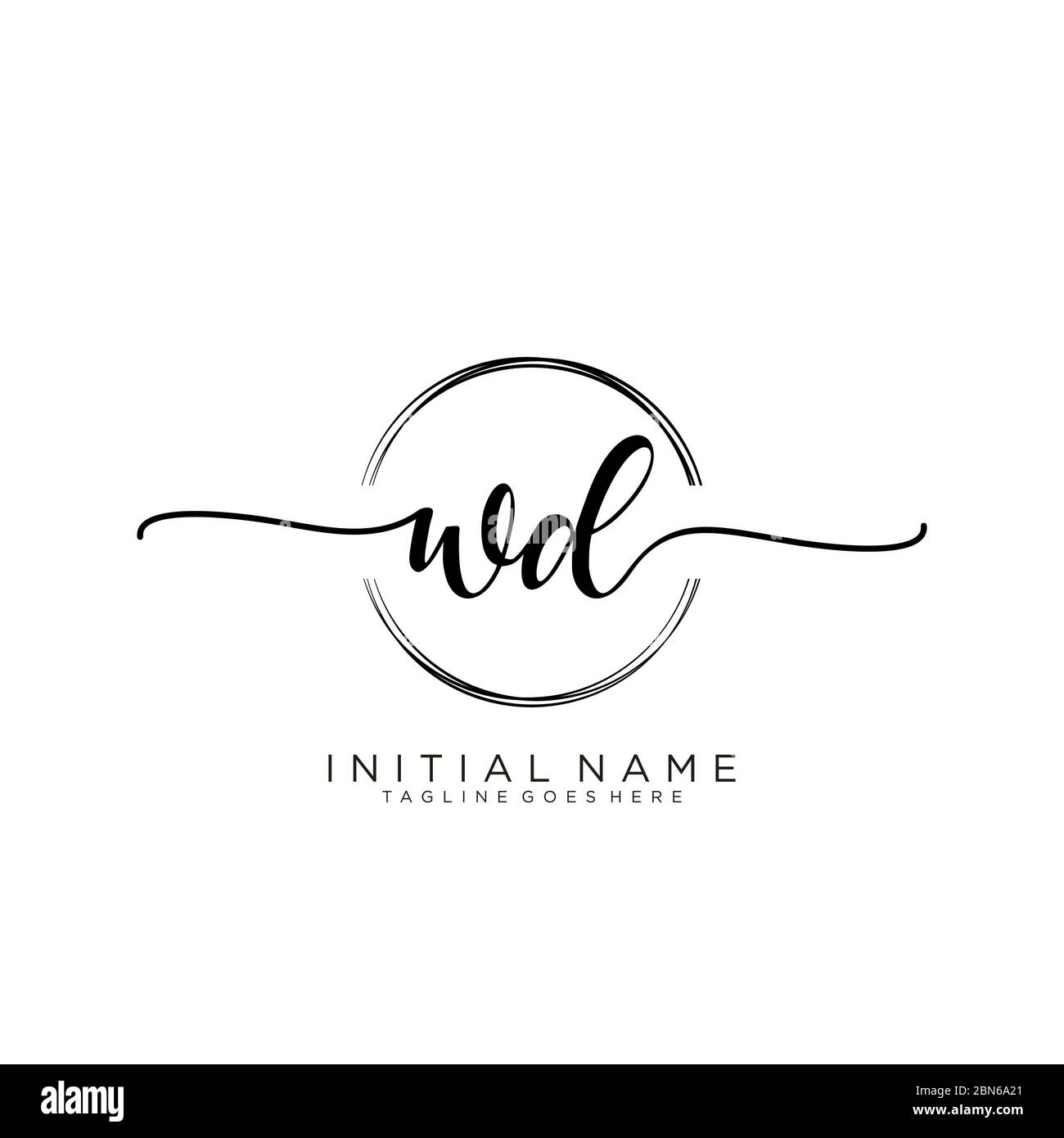 Logo initials wd vector vectors hi-res stock photography and images - Alamy