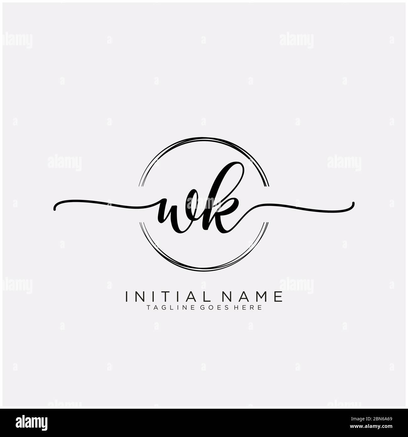 Wk initials logo hi-res stock photography and images - Alamy