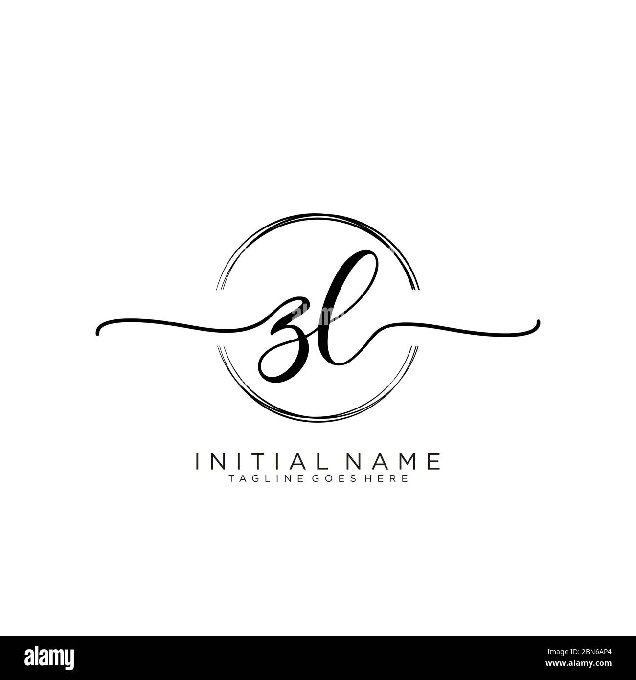 Zl initials logo Stock Vector Images - Alamy