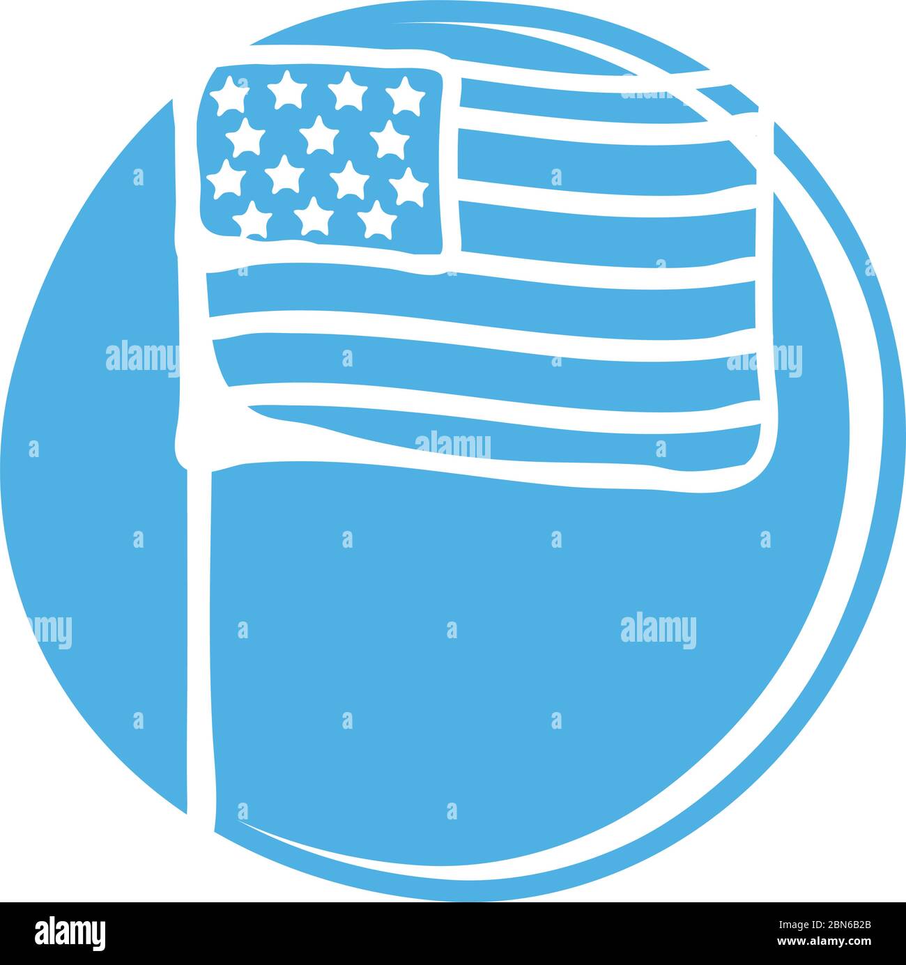 usa flag block style icon Stock Vector Image & Art - Alamy