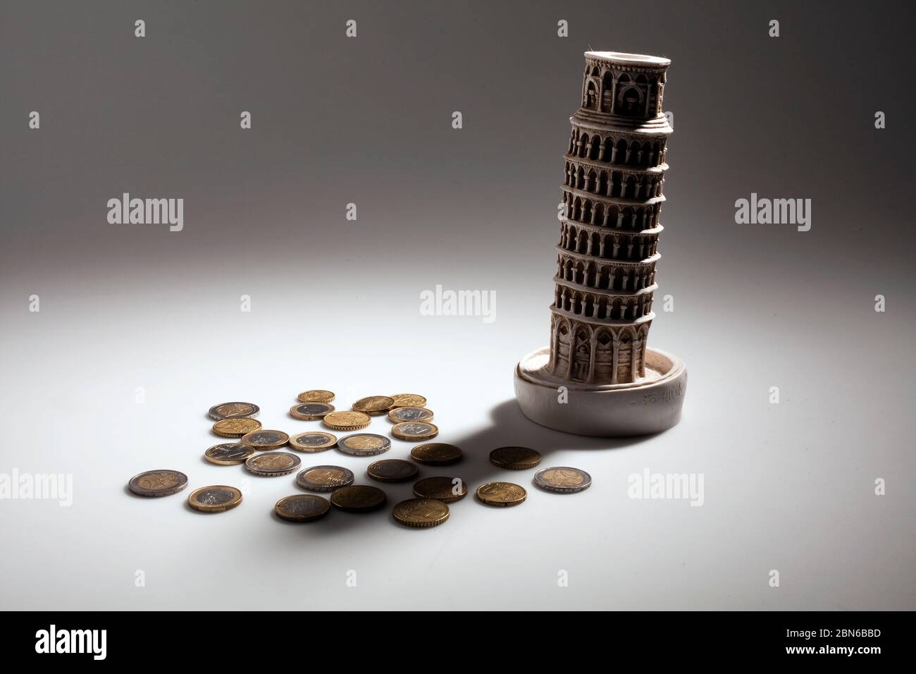 Euro, EUR, coin, coins currency, Leaning Tower of Pisa, Italy. (CTK ...