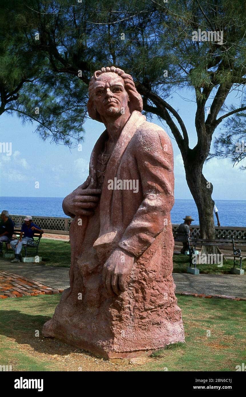 Cuba: Statue of Christopher Columbus (1451 - 1506), Baracoa, Guantanamo ...
