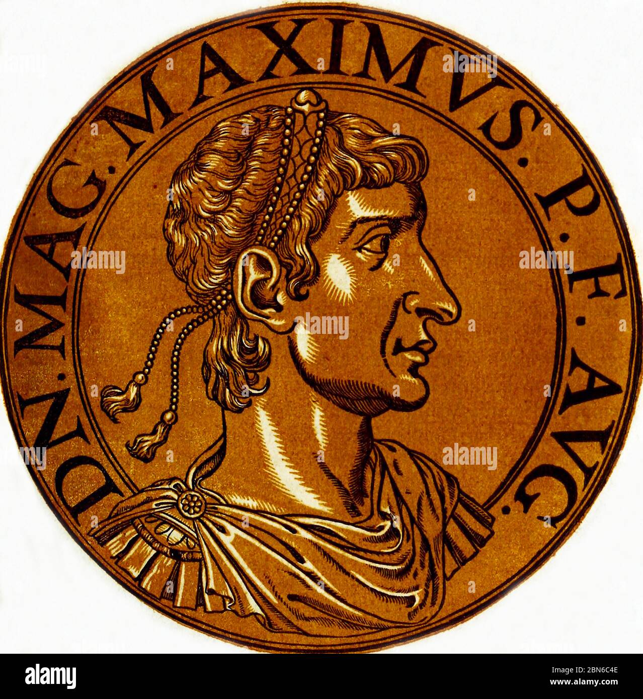 Italy: Magnus Maximus (335-388), Western Roman emperor, from the book ...