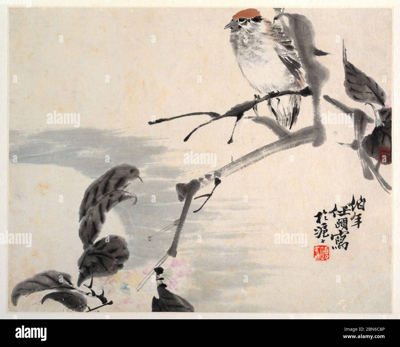China: 'Animals, Flowers and Birds'. Album of eight leaves by Ren Yi ...