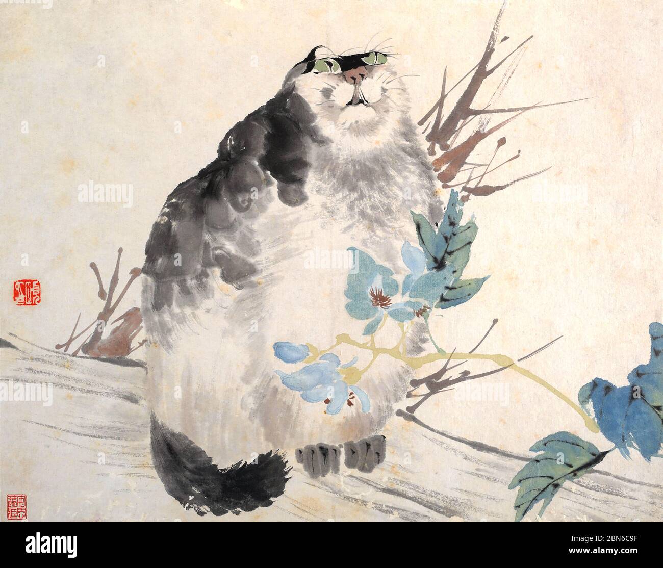 China: 'Animals, Flowers and Birds'. Album of eight leaves by Ren Yi ...