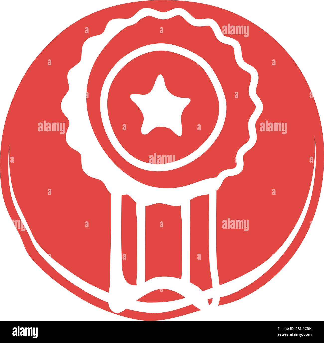 seal lace with star block style icon Stock Vector Image & Art - Alamy