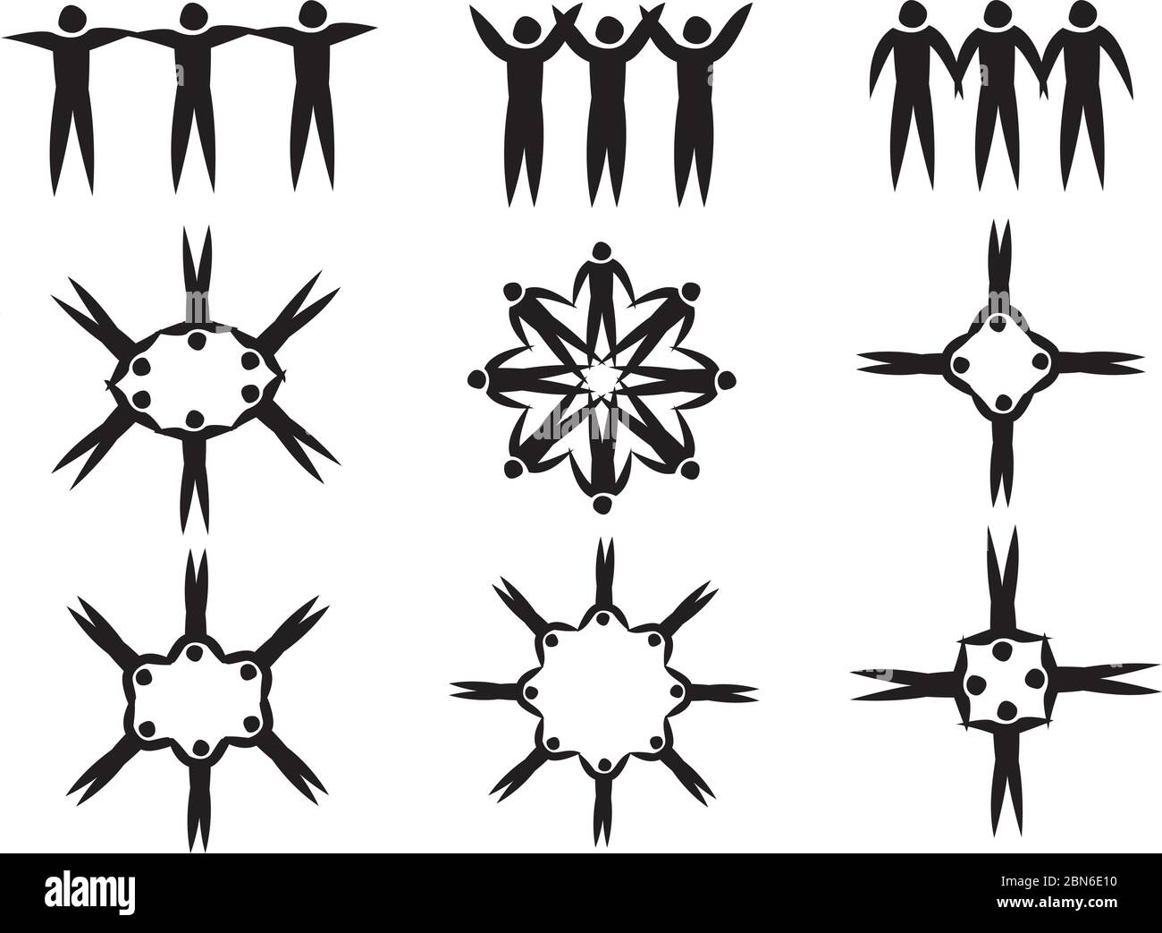 Set of interesting pattern symbol designs from arrangement of stick ...