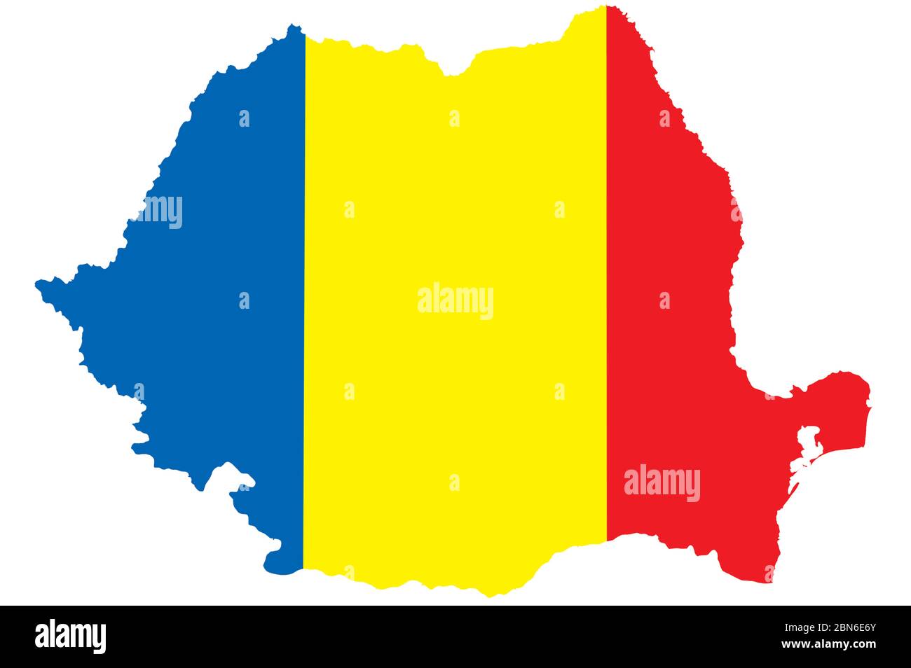 map of Romania with their flag illustration Stock Photo - Alamy