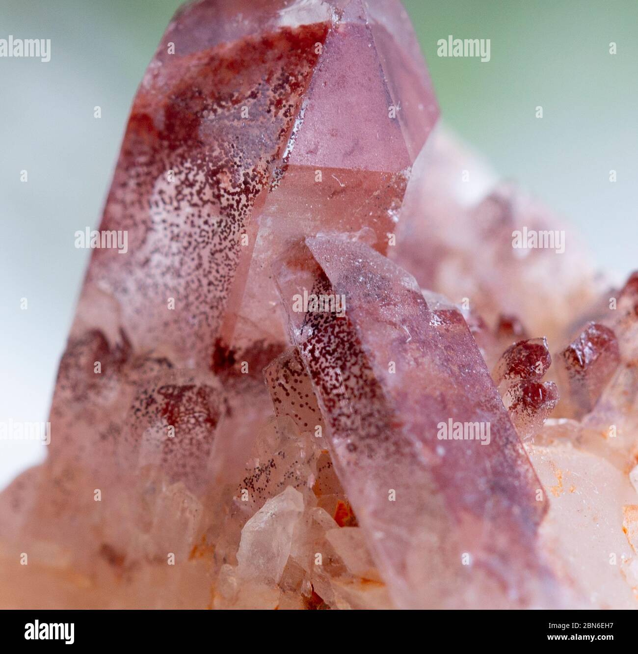 red quartz mineral specimen quartz gem stone rock geology Stock Photo ...