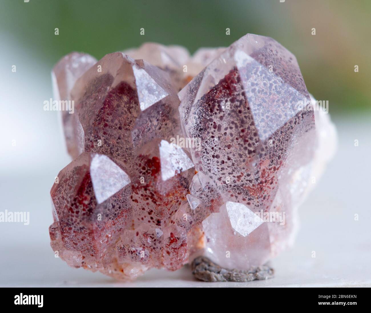 red quartz mineral specimen quartz gem stone rock geology Stock Photo ...