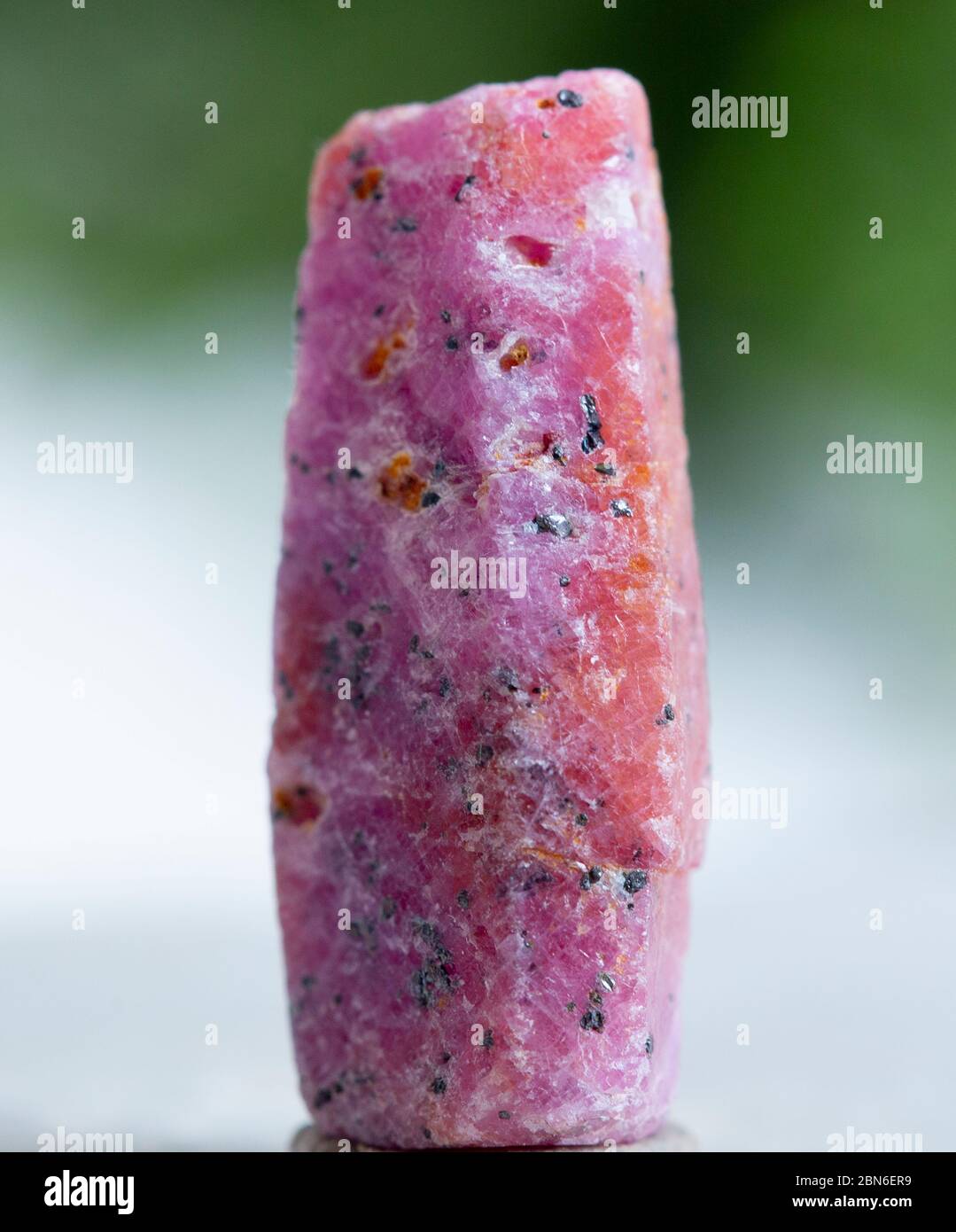 ruby mineral specimen quartz gem stone rock geology Stock Photo - Alamy