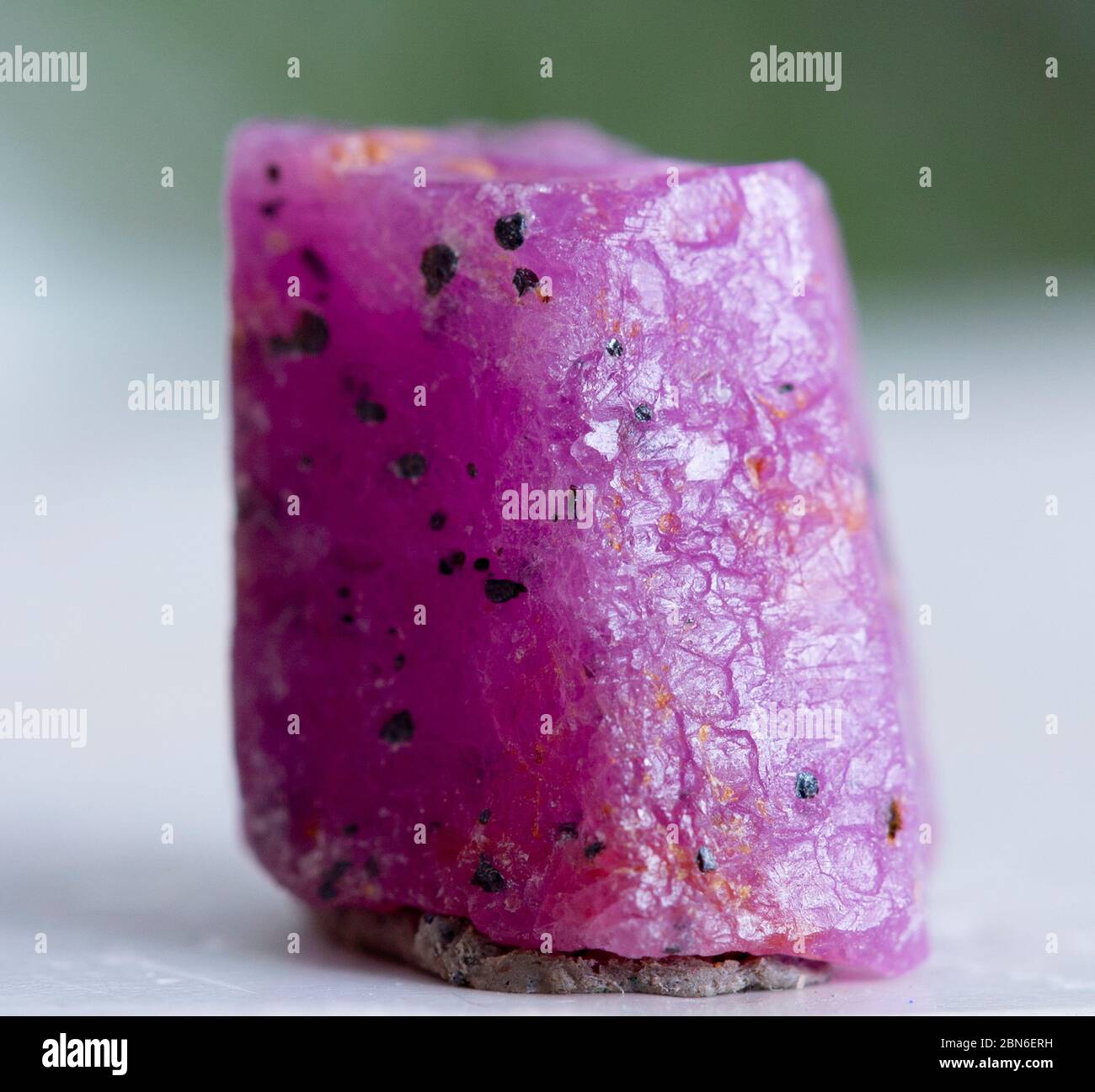 ruby mineral specimen quartz gem stone rock geology Stock Photo - Alamy
