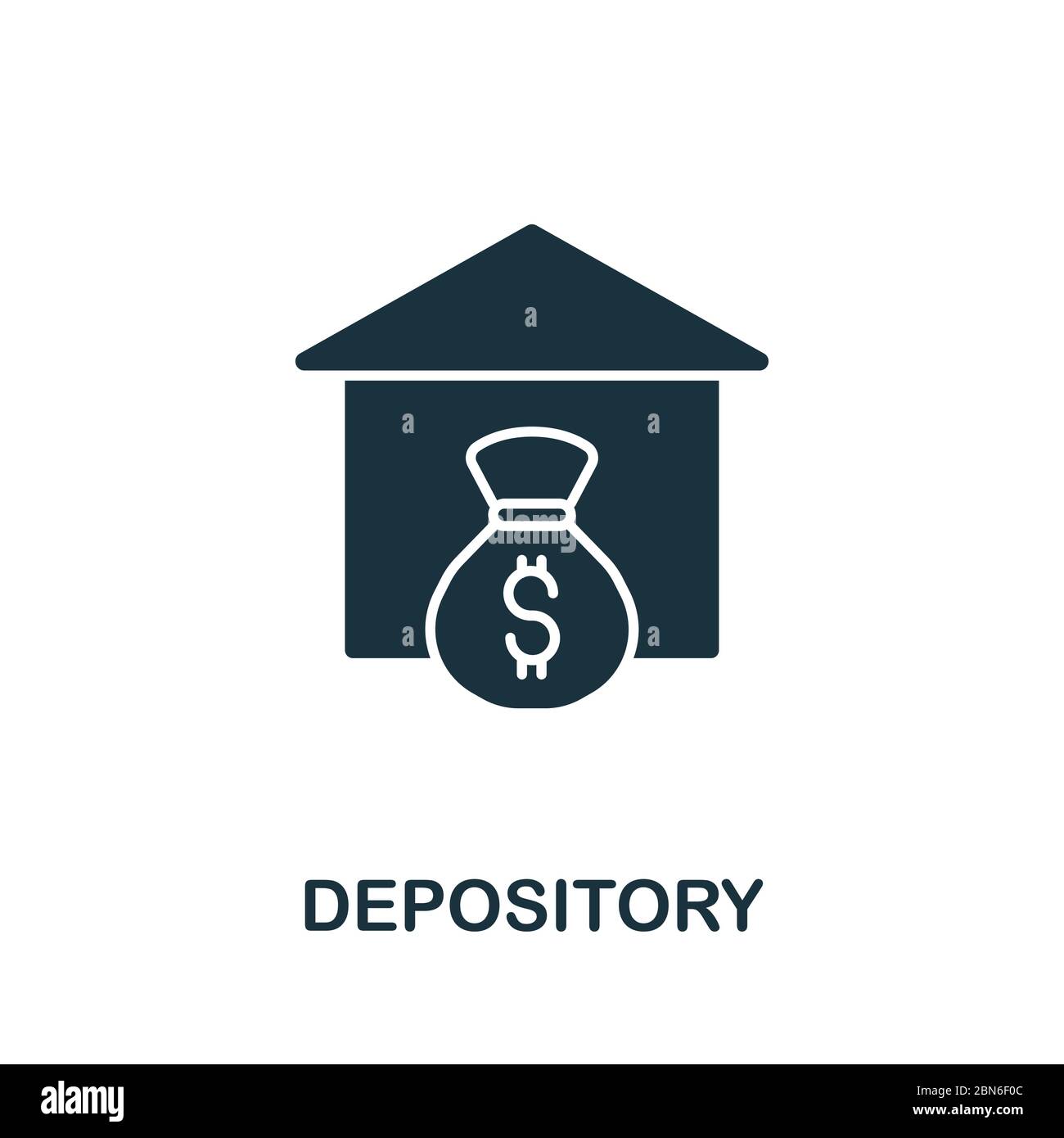 Depository icon from investment collection. Simple line Depository icon ...