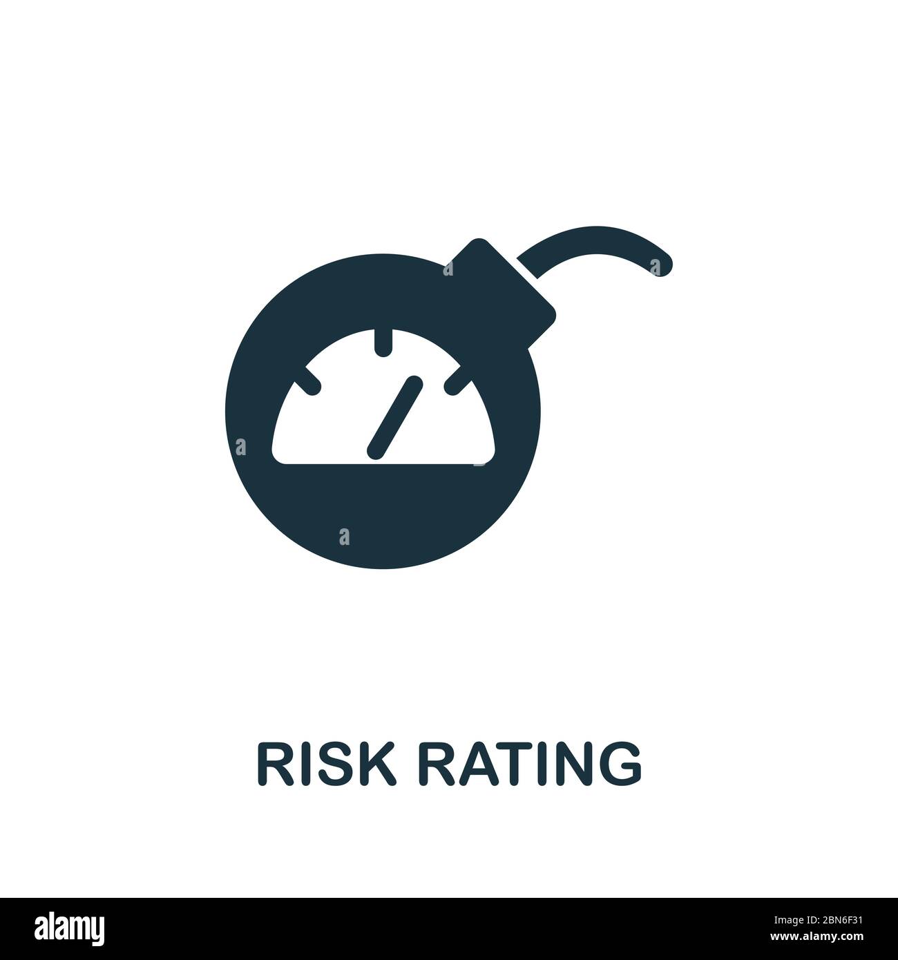 Risk Rating icon from investment collection. Simple line Risk Rating ...