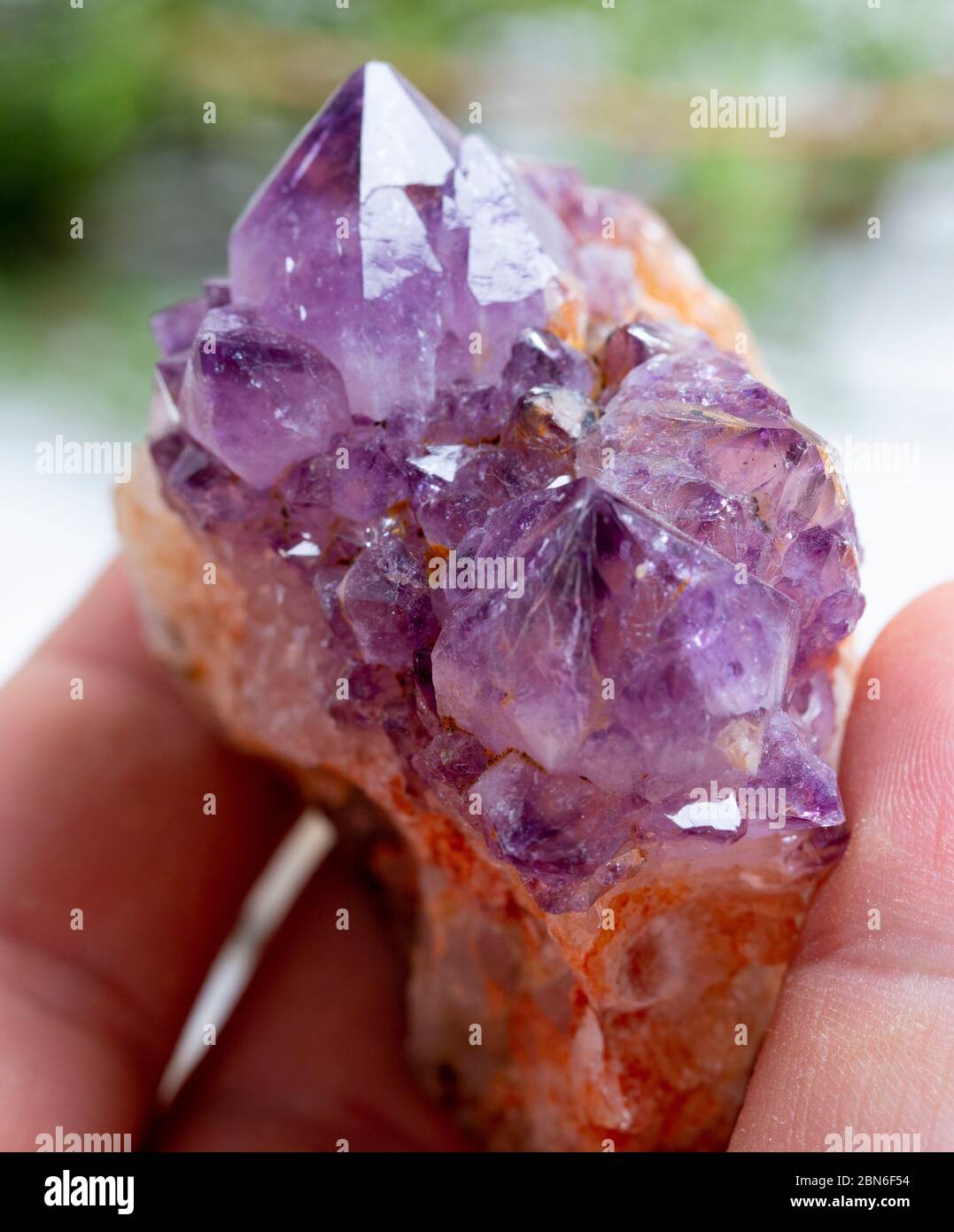 mineral specimen quartz gem stone rock geology Stock Photo - Alamy