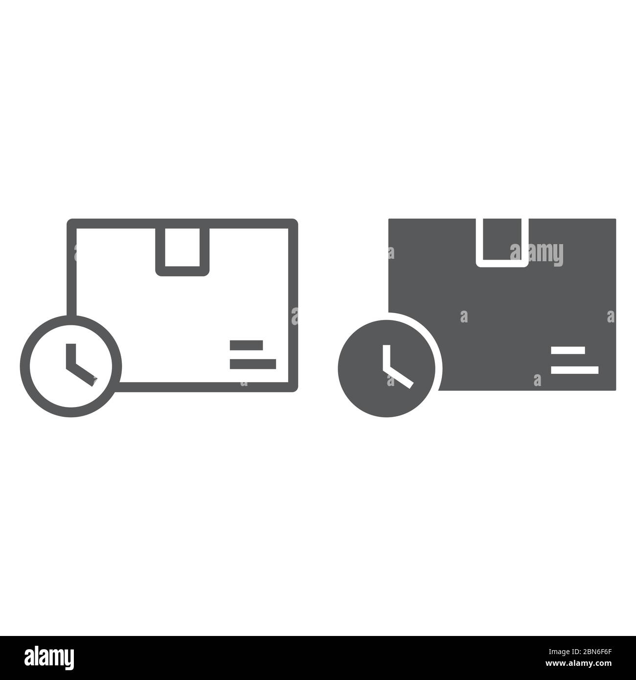 Fast delivery time line and glyph icon, logistic and delivery service ...