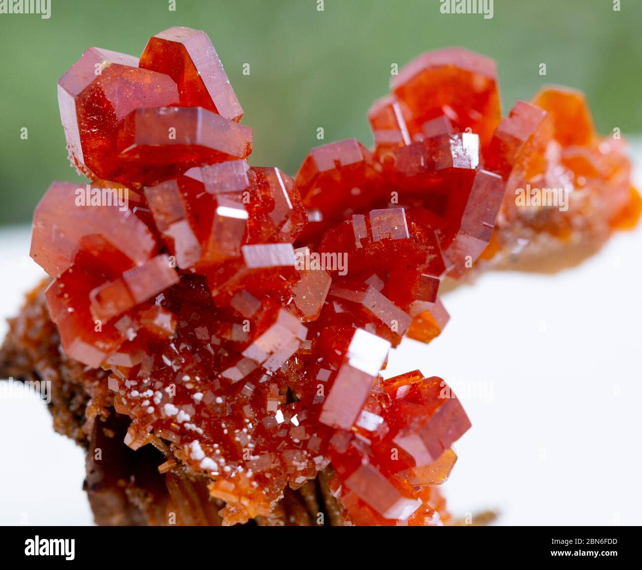 vanadinite mineral specimen quartz gem stone rock geology Stock Photo ...