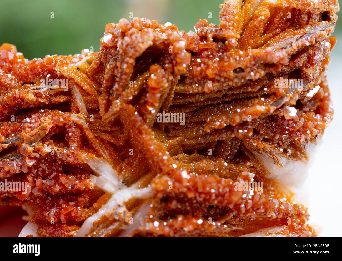 vanadinite mineral specimen quartz gem stone rock geology Stock Photo ...