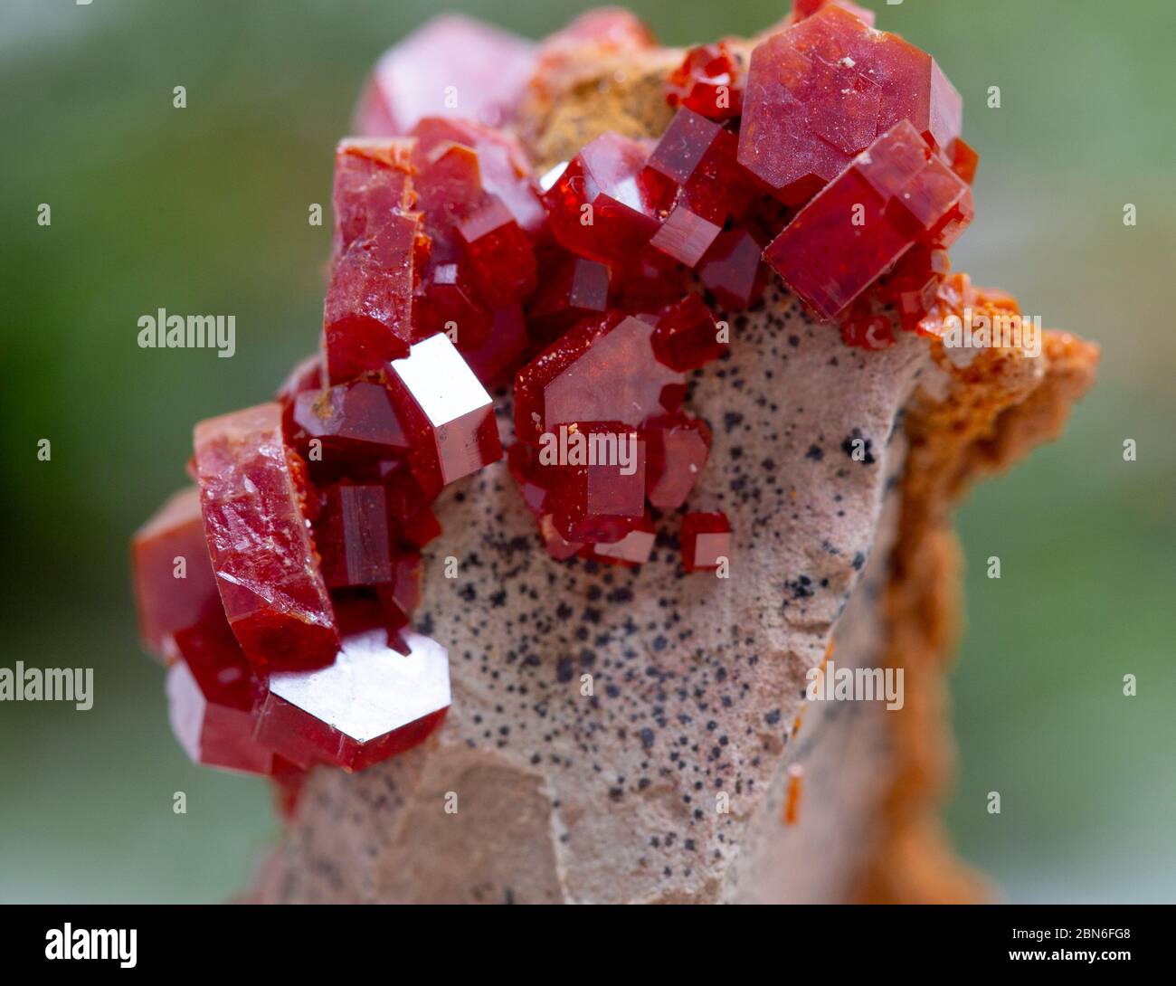 vanadinite mineral specimen quartz gem stone rock geology Stock Photo ...