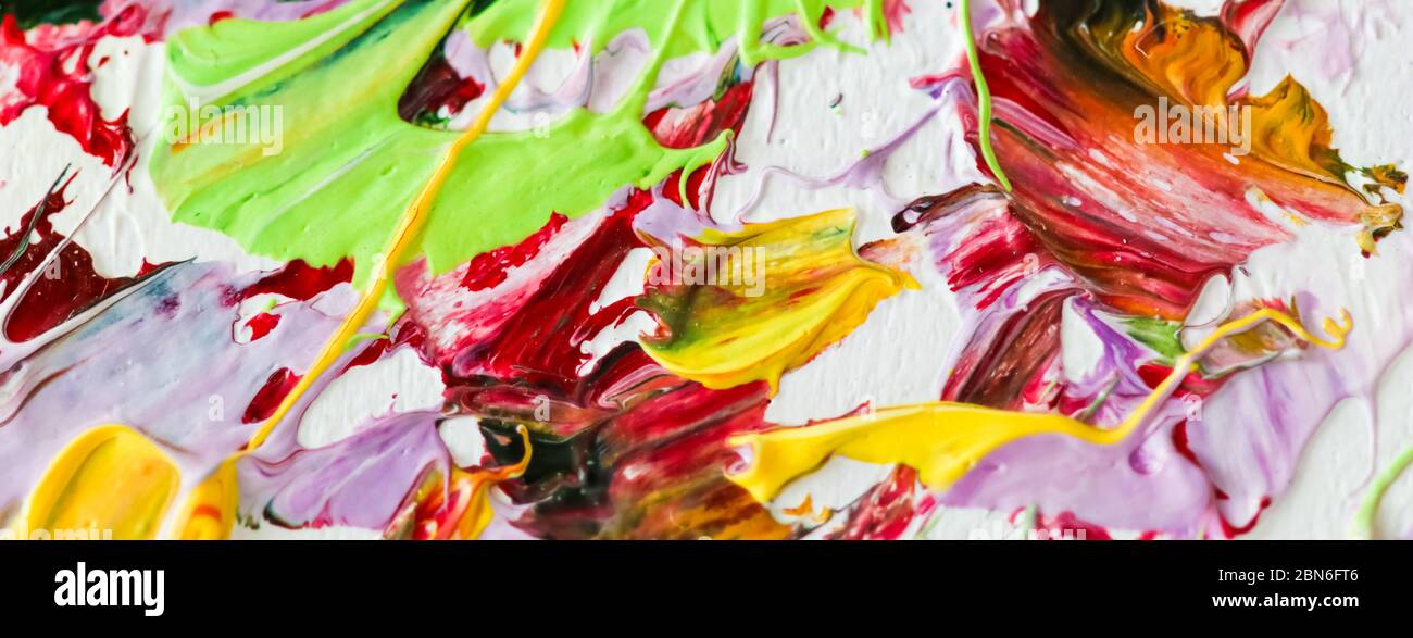 Colorful Oil Painting on canvas. Abstract art background. Fragment of ...