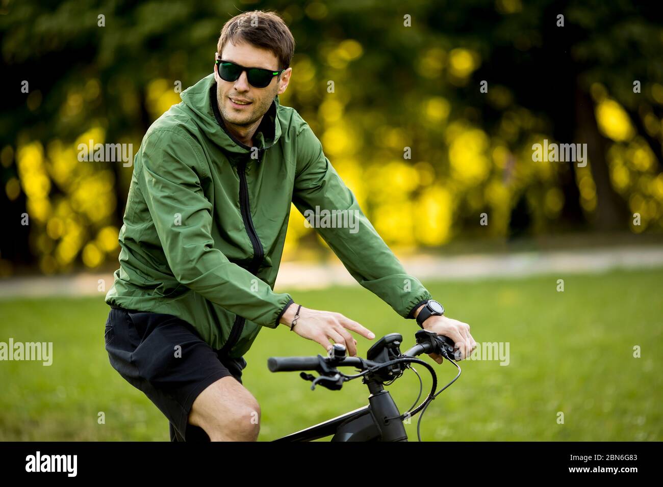 E bike rider young man hi-res stock photography and images - Alamy