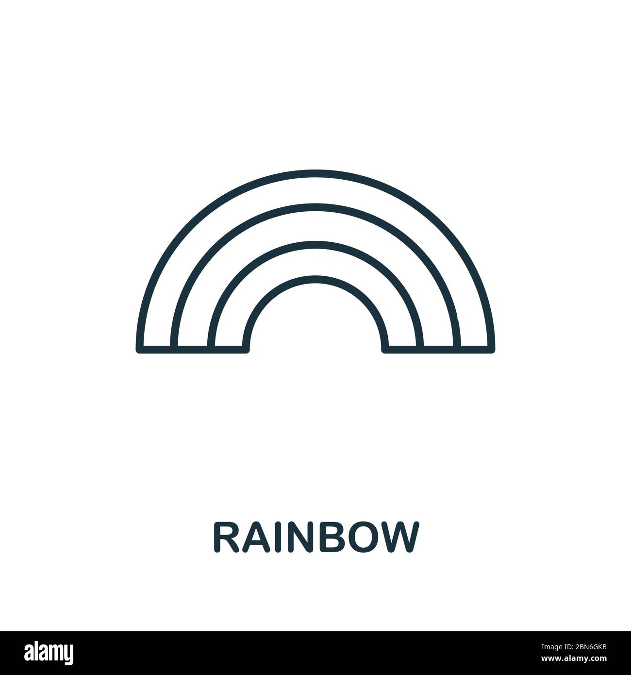 Rainbow icon from lgbt collection. Simple line Rainbow icon for ...