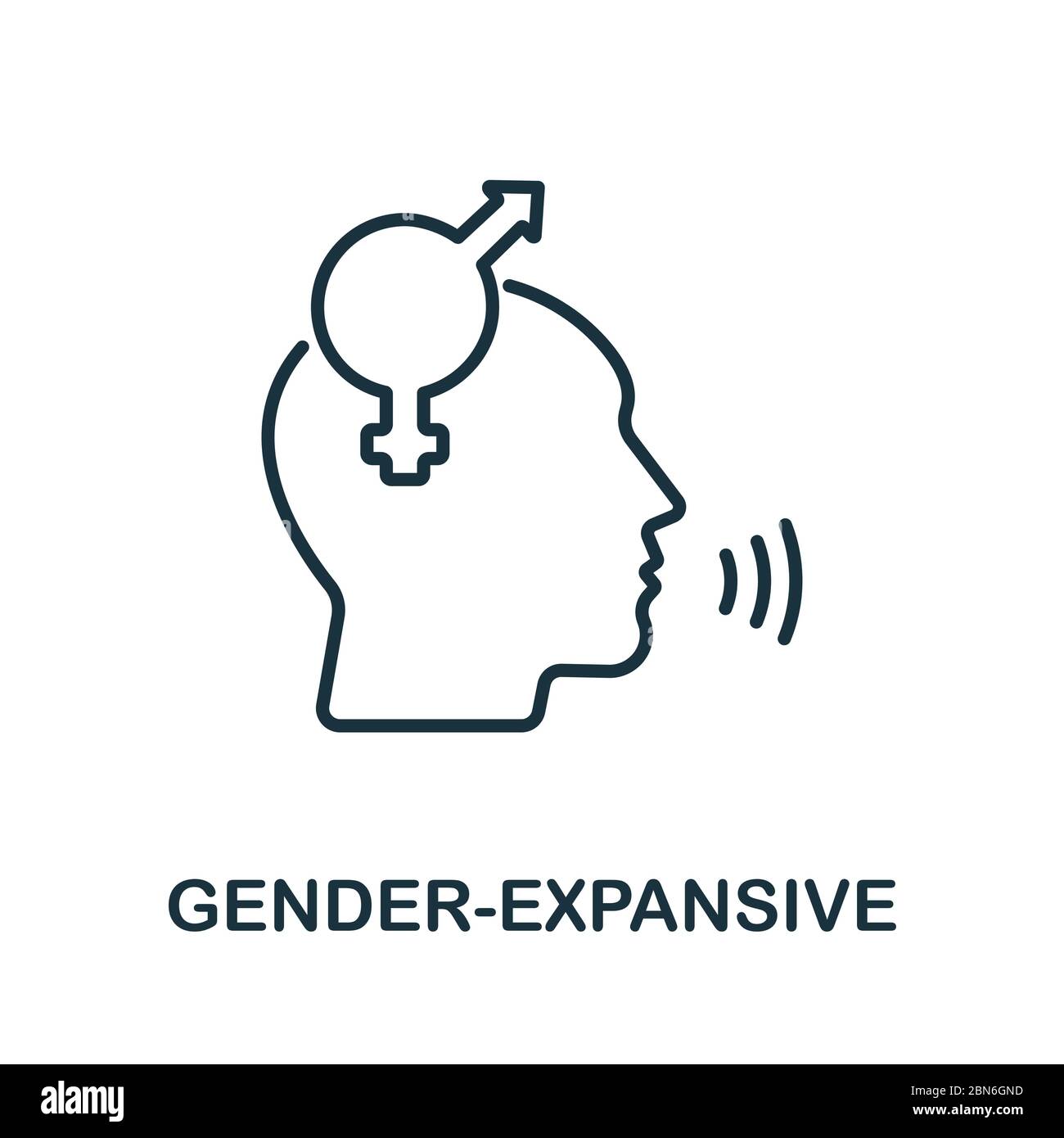 Gender-Expansive icon from lgbt collection. Simple line Gender ...