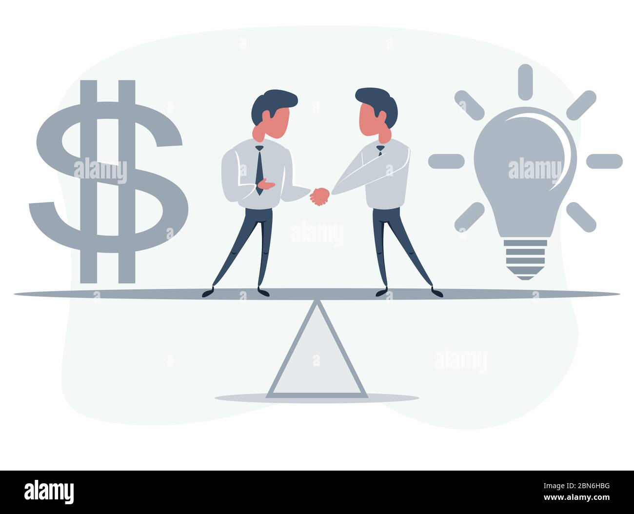 Business partners shaking hands as a symbol of unity. People standing ...