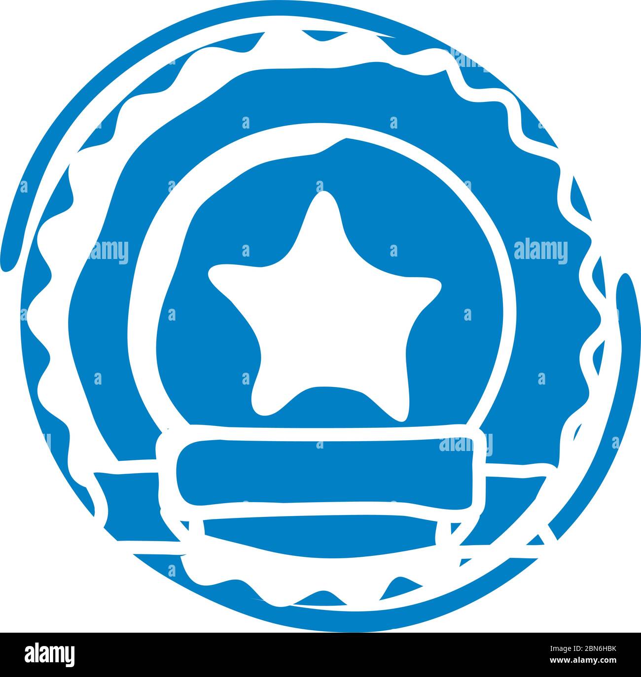 seal lace with star block style icon Stock Vector Image & Art - Alamy