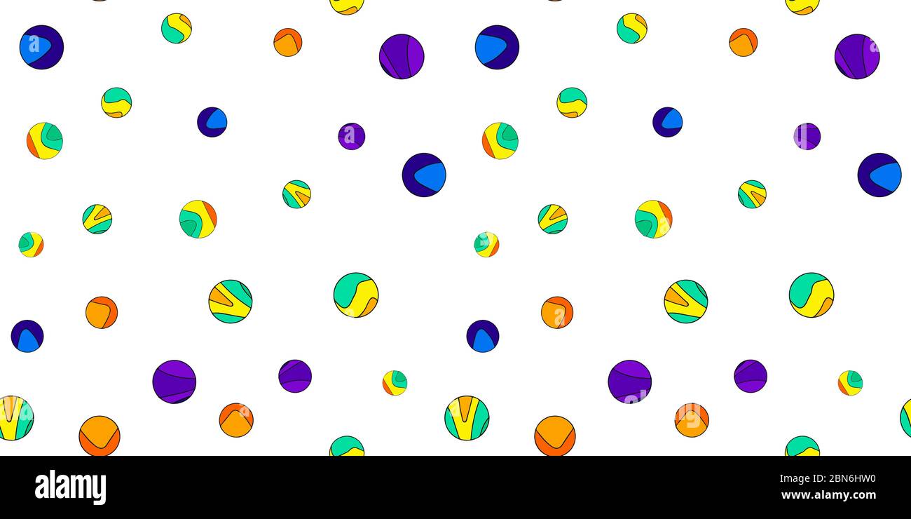 Colorful circles - seamless pattern. Funny cartoon circles Stock Vector ...