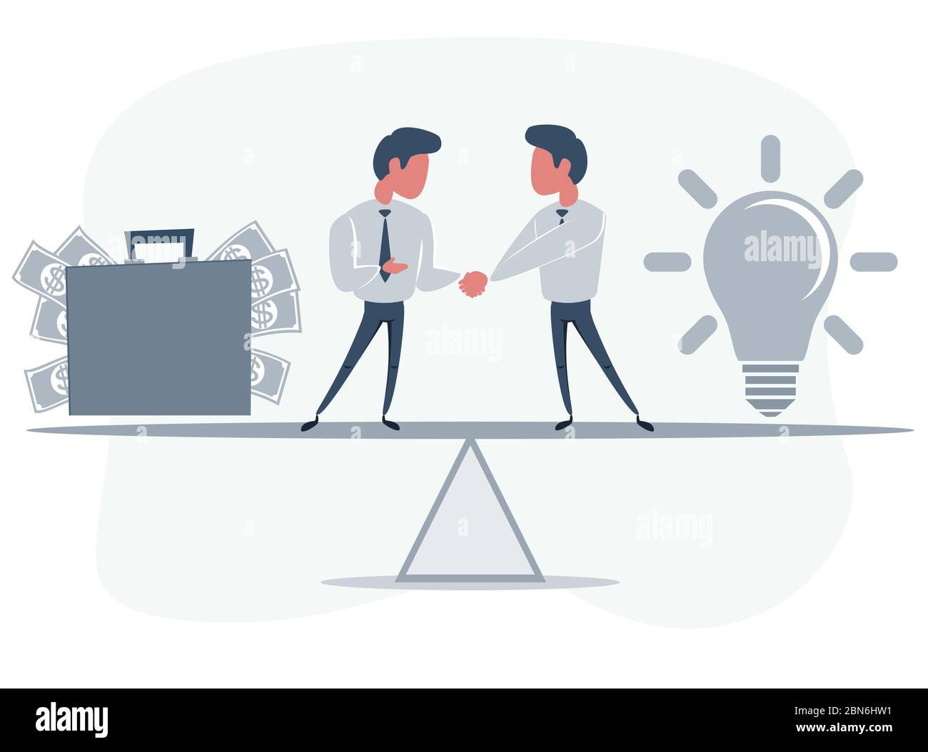 Business partners shaking hands as a symbol of unity. People standing ...