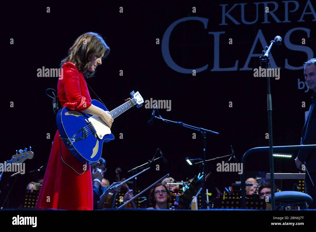 Aachen, Germany August 31, 2019: Kurpark Classix - 2019 Katie Melua at ...