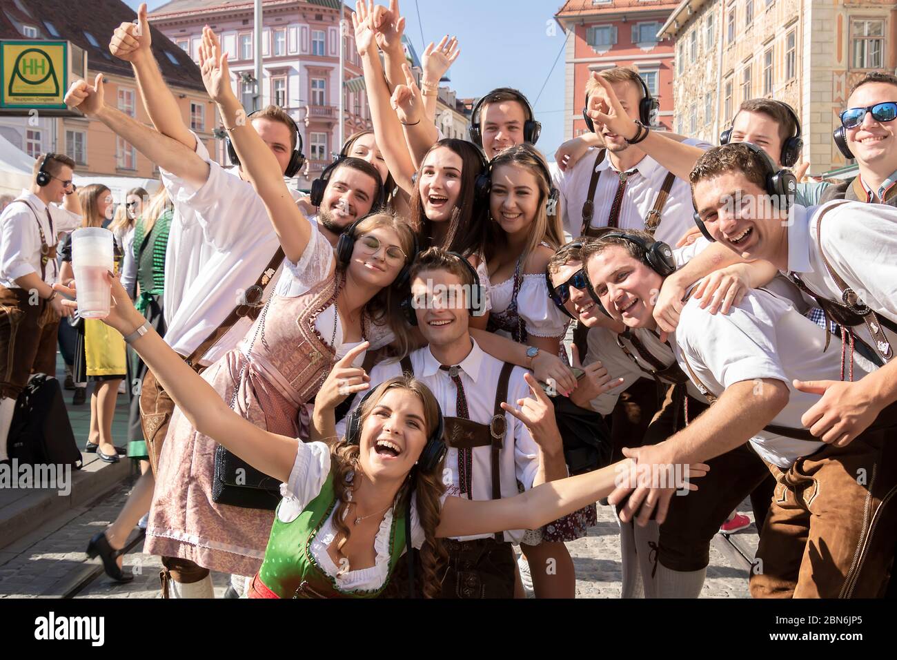 Graz/Austria - Sep.2019: annual autumn festival of Styrian folk culture ...