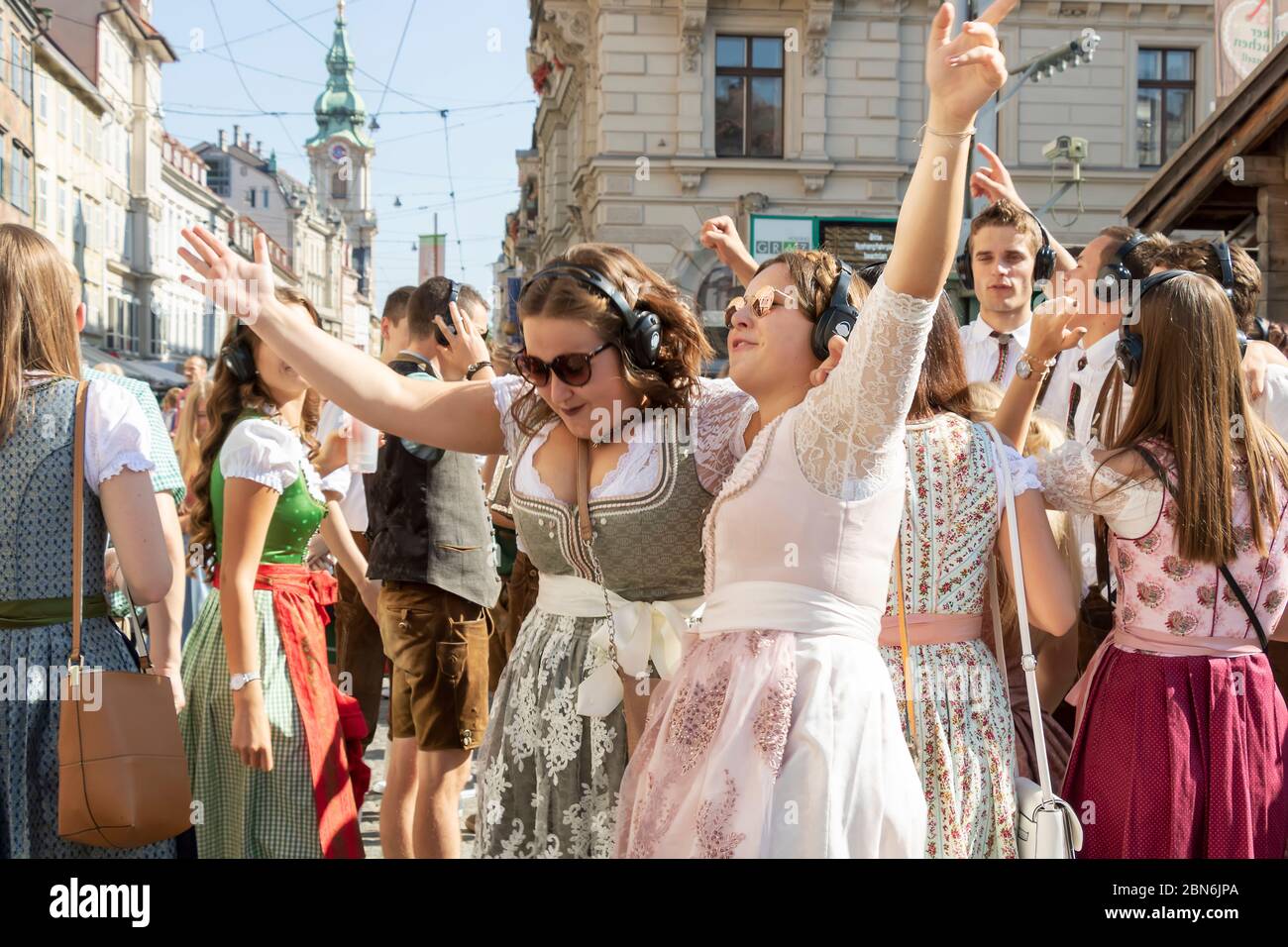 Graz/Austria - Sep. 2019: annual autumn festival of Styrian folk ...