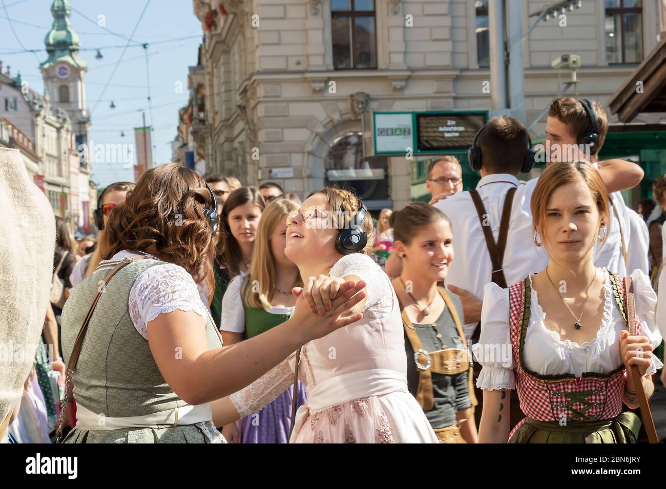 Graz/Austria - Sep. 2019: annual autumn festival of Styrian folk ...