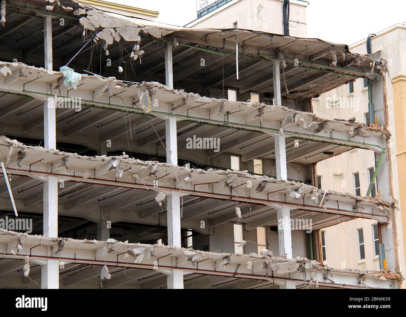 The Empty Shell of a Building Being Demolished Stock Photo - Alamy