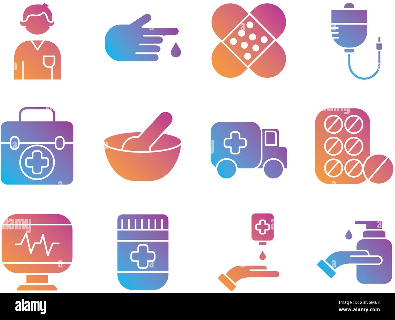 bundle of health set icons Stock Vector Image & Art - Alamy