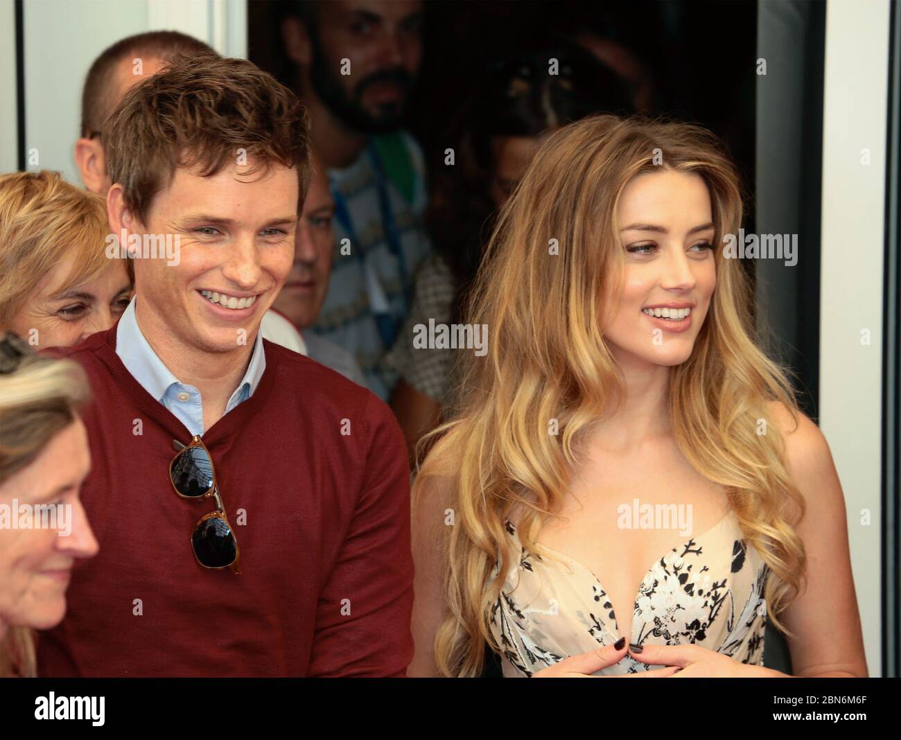 VENICE, ITALY - SEPTEMBER 05: Eddie Redmayne and Amber Heard attends a ...