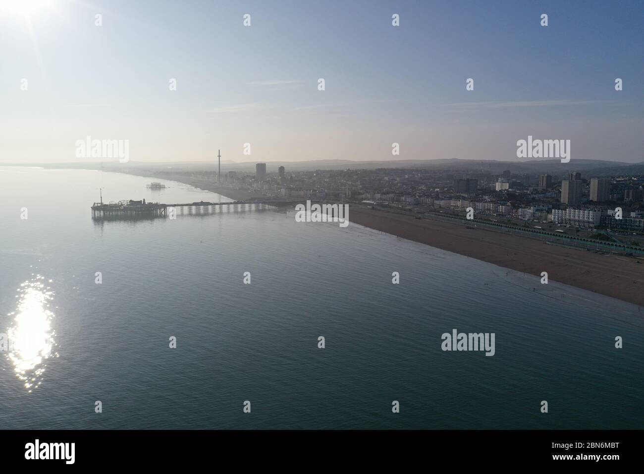 Brighton seafront as seen from above madiera drive Stock Photo - Alamy