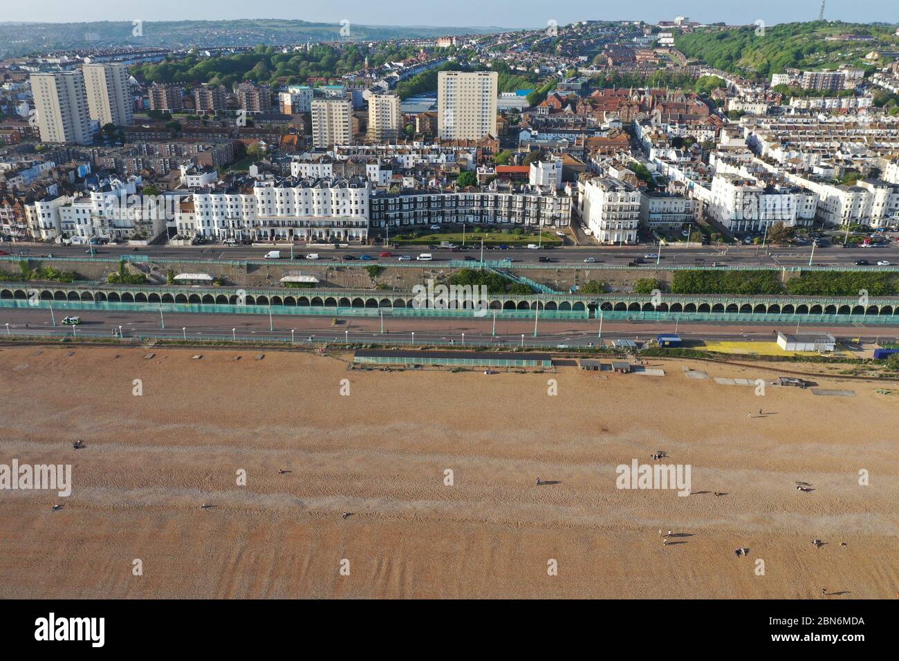 Brighton seafront as seen from above madiera drive Stock Photo - Alamy