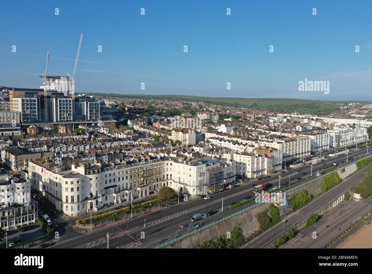 Brighton seafront as seen from above madiera drive Stock Photo - Alamy