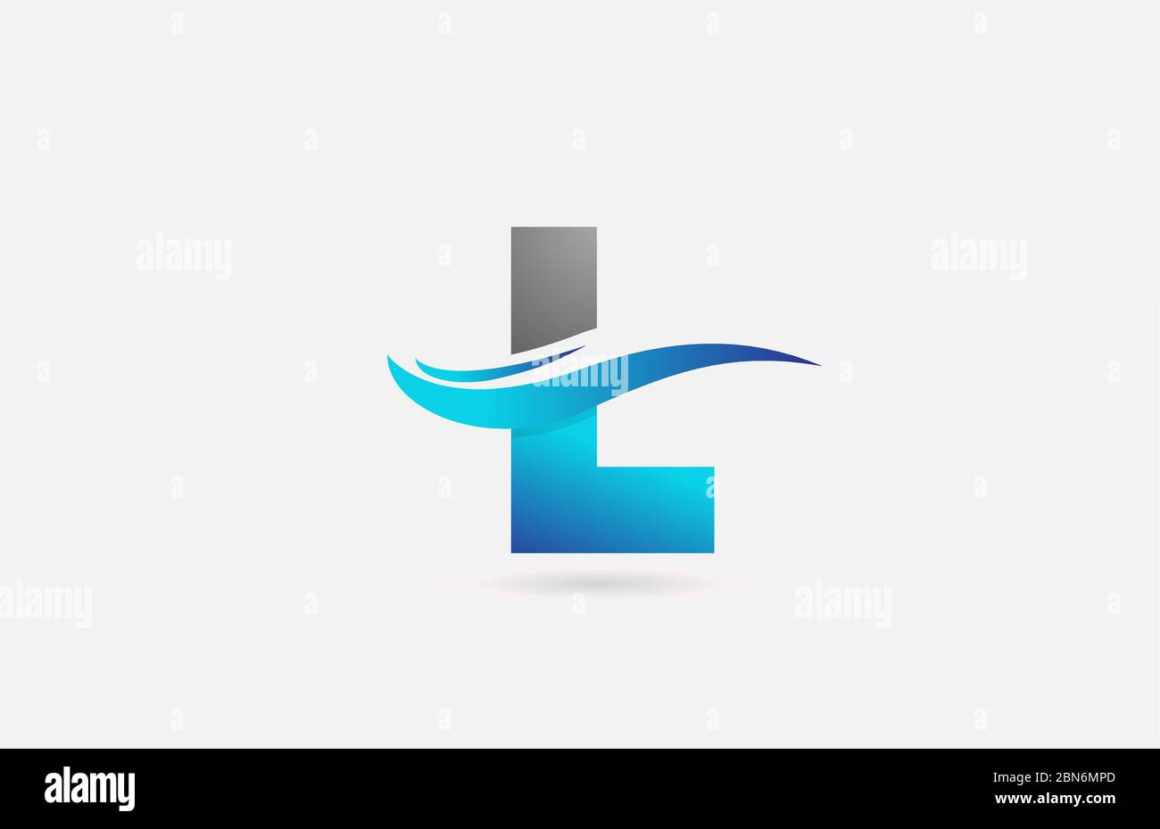 blue grey L alphabet letter logo icon for company and business with ...