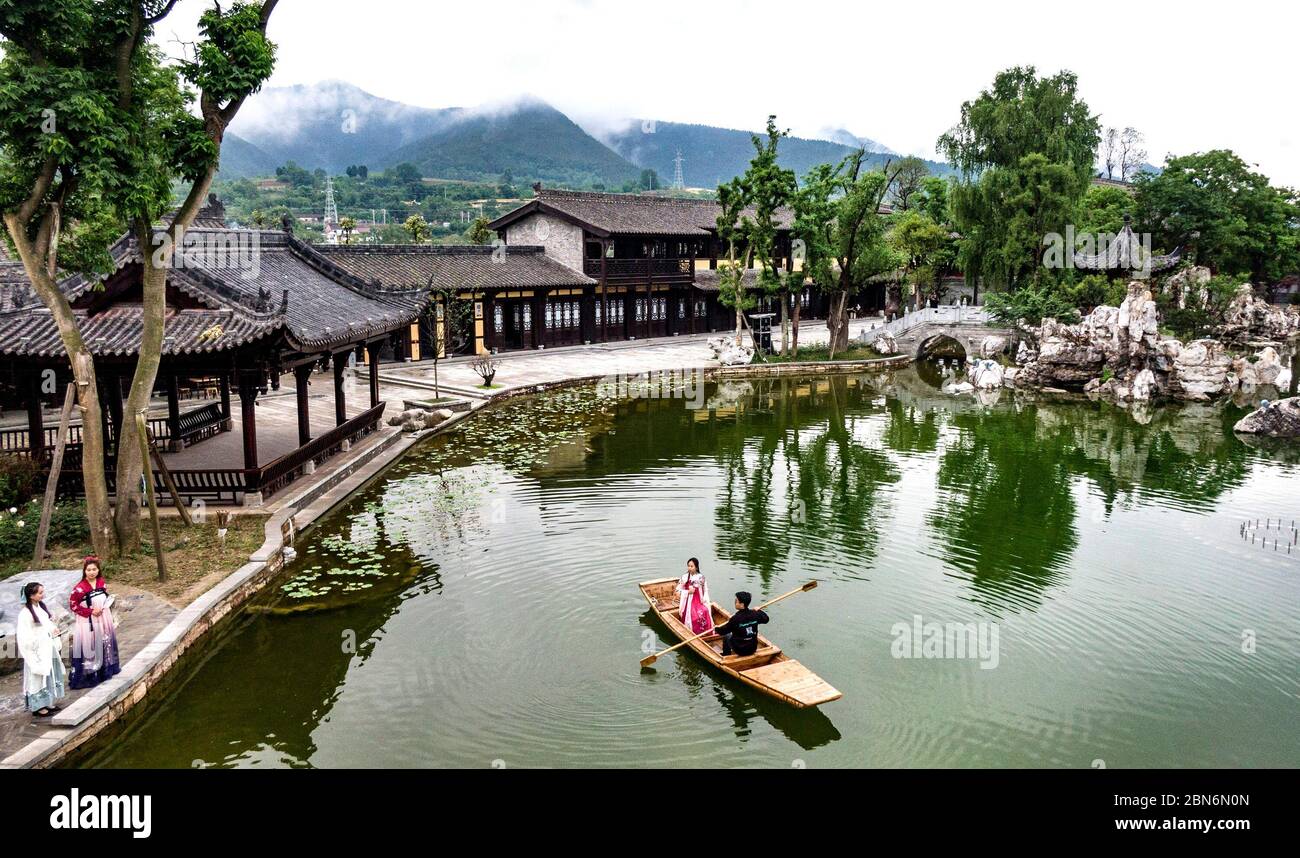 Hanzhong. 13th May, 2020. Aerial photo taken on May 13, 2020 shows ...