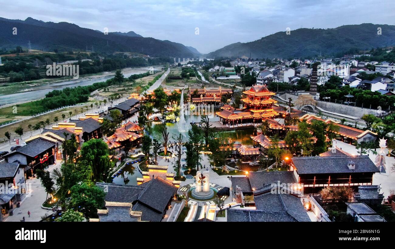Hanzhong. 12th May, 2020. Aerial photo taken on May 12, 2020 shows a ...
