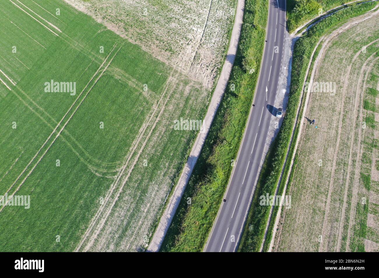 Aerial views of rolling farmland Stock Photo - Alamy
