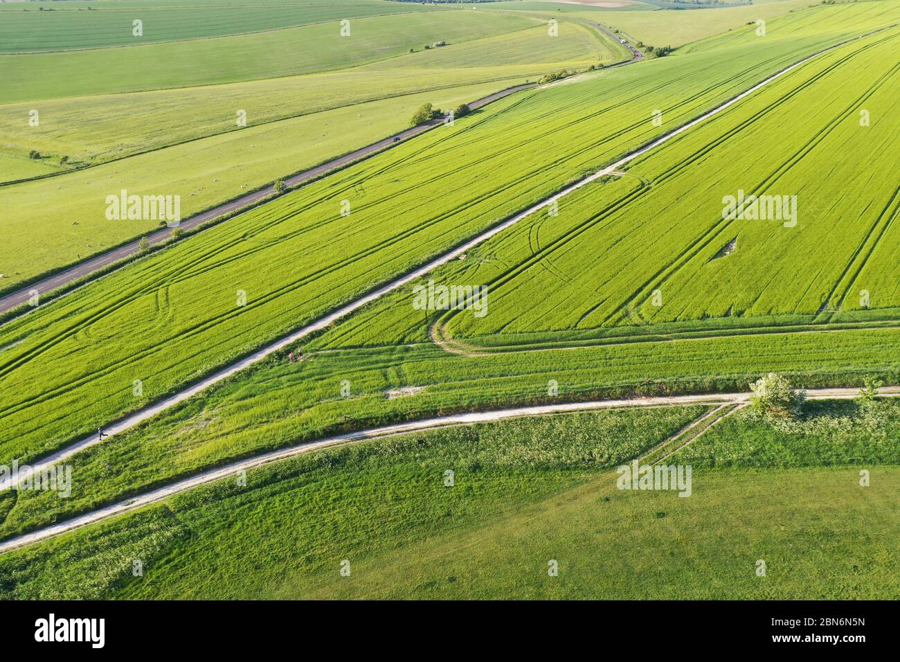 Aerial views of rolling farmland Stock Photo - Alamy