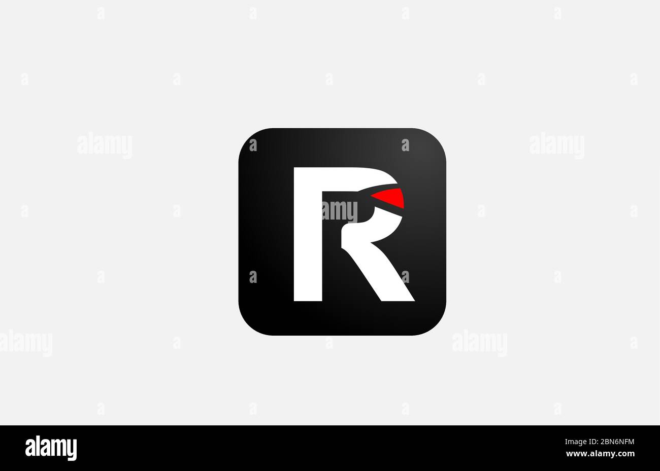 simple red white R alphabet letter logo icon design for company and ...